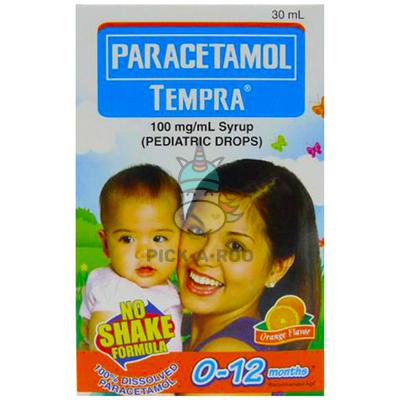 Tempra Paracetamol 100mg Ml Syrup Pediatric Drop Orange No Shake