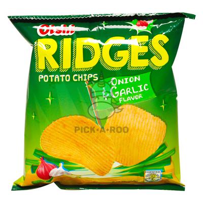 Ridges Potato Chips Onion & Garlic Flavor | PICK.A.ROO"