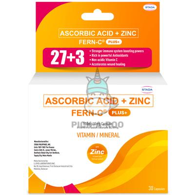 Fern-C Plus Ascorbic Acid + Zinc 500mg/10mg Capsule | PICK.A.ROO"