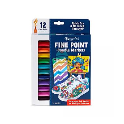 Crayola Fine Point Doodle Markers 12 Counts | PICK.A.ROO"